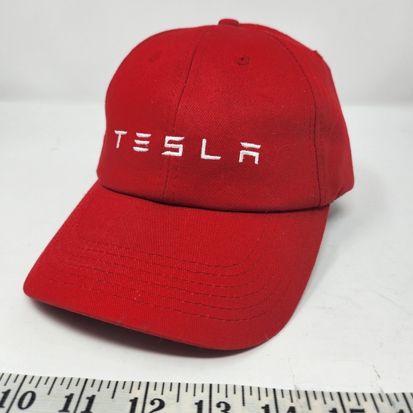 Tesla | Accessories | Tesla Red Baseball Cap | Poshmark